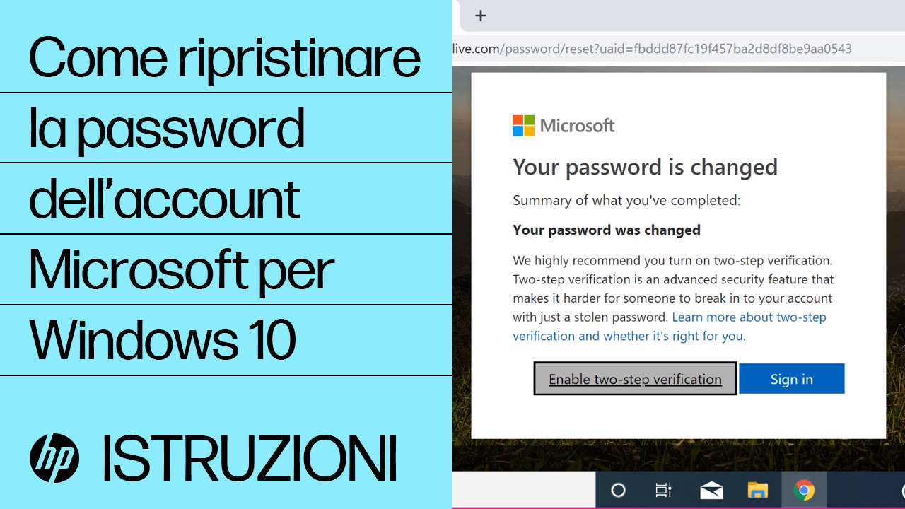 PC HP - Modificare o ripristinare la password del computer in Windows 11 | Assistenza HP®