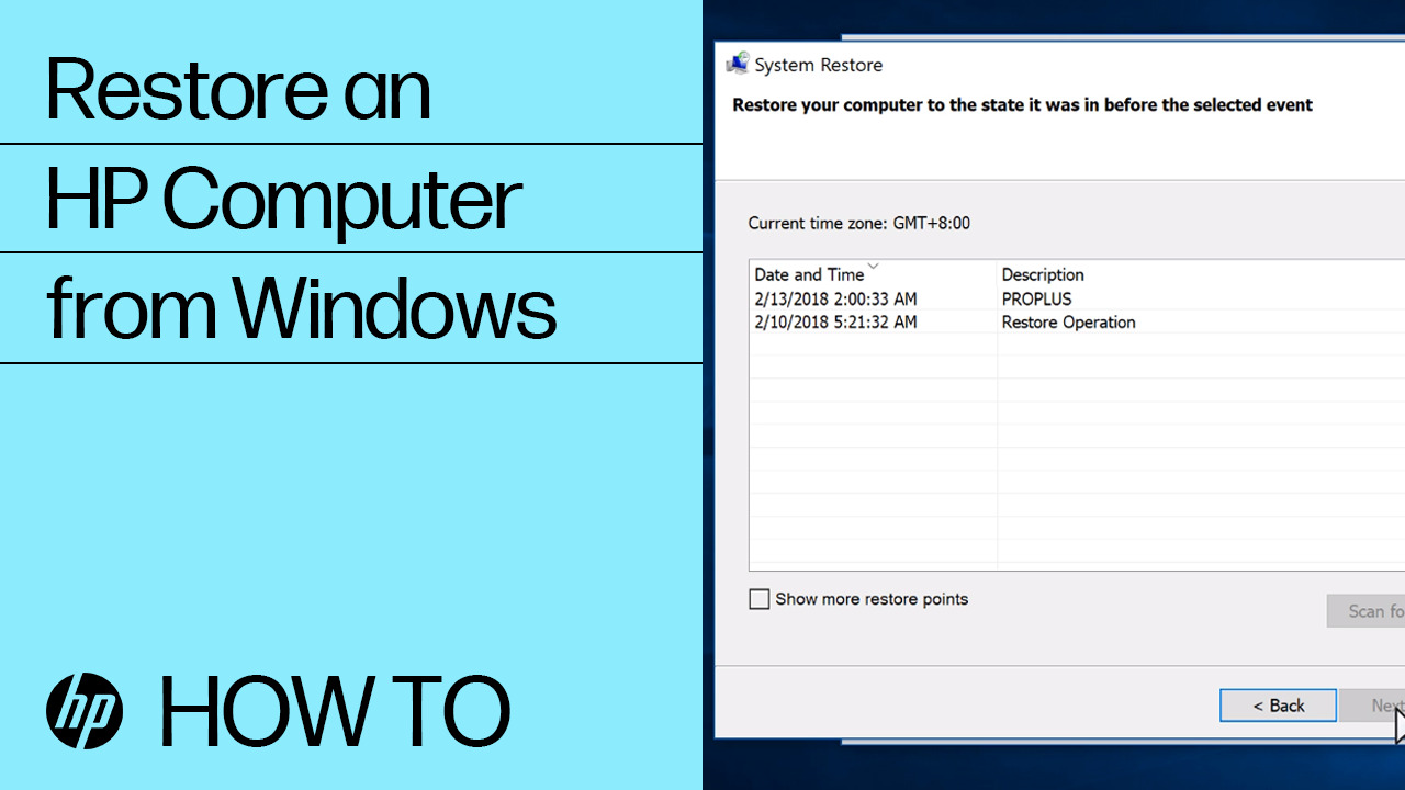 How To Restore an HP Computer from Windows