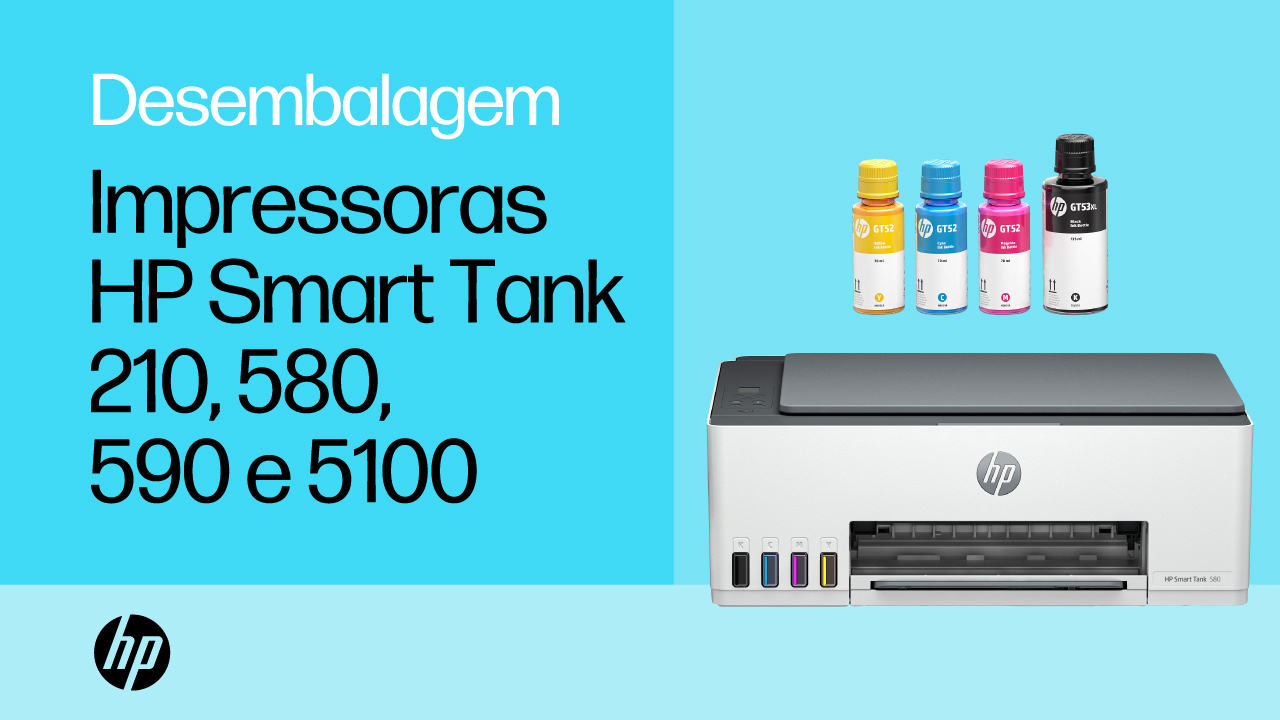 Impressoras HP Smart Tank 580, 590 e 5100 – Configurar a impressora ...