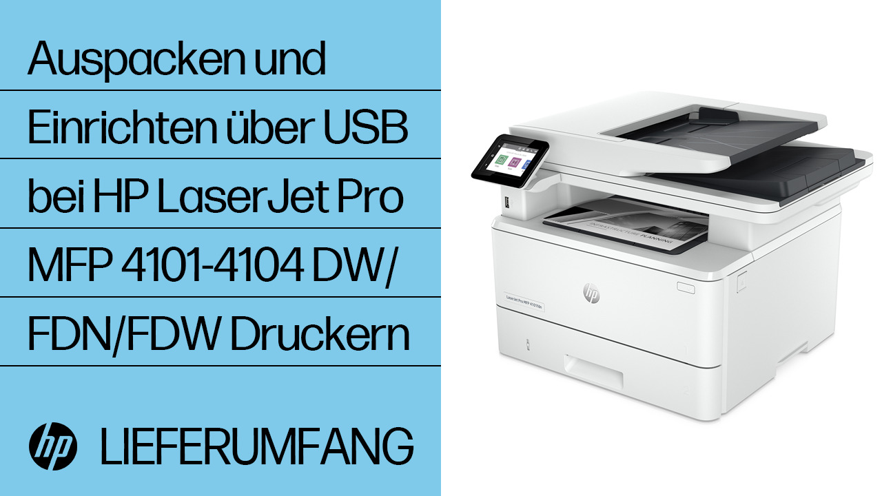 HP LaserJet Pro Multifunktionsdrucker 4102fdw Drucker Einrichtung | HP ...