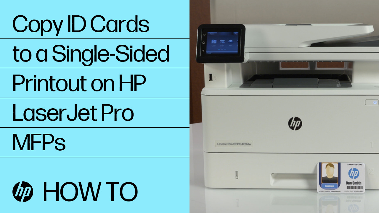 HP LaserJet Pro MFP - Copy an identification card | HP® Support