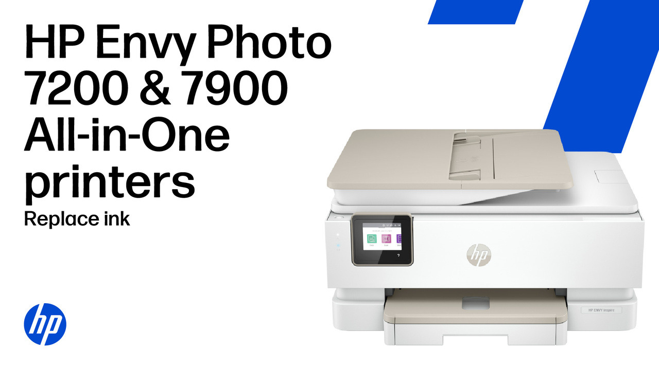 HP ENVY Photo 7200, 7900 Printers - Replace an ink cartridge | HP® Support