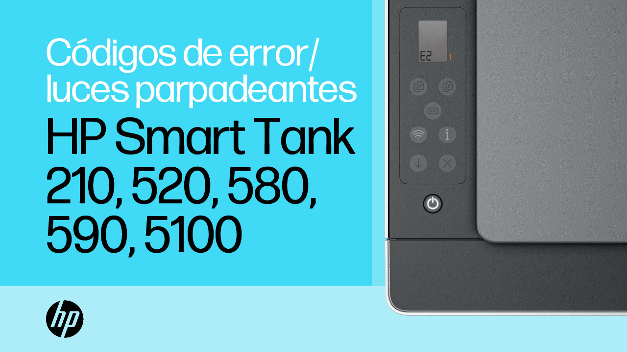 Impresoras HP Smart Tank — Luces parpadeantes y códigos de error ...
