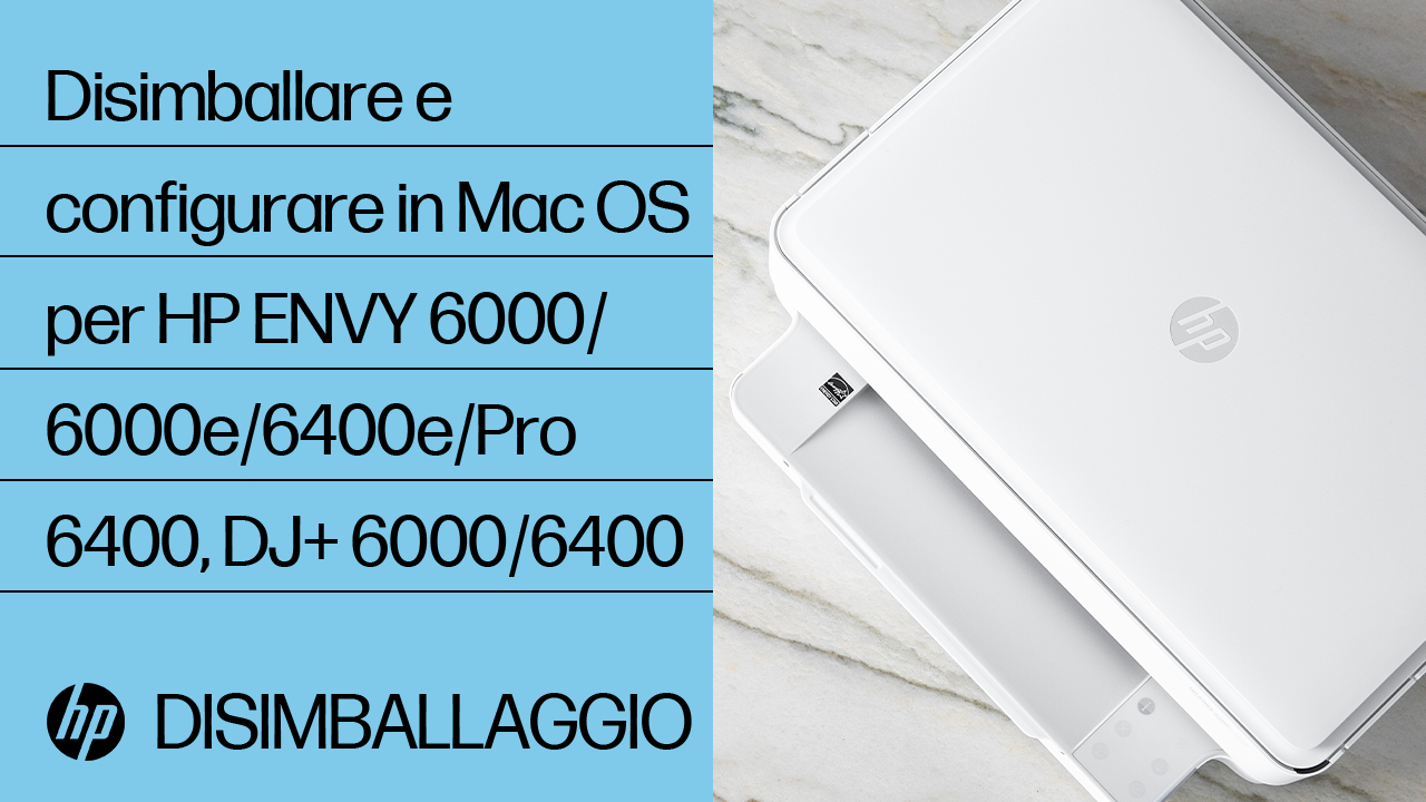 Stampante All-in-One HP ENVY 6000 series Installazione | Assistenza HP®