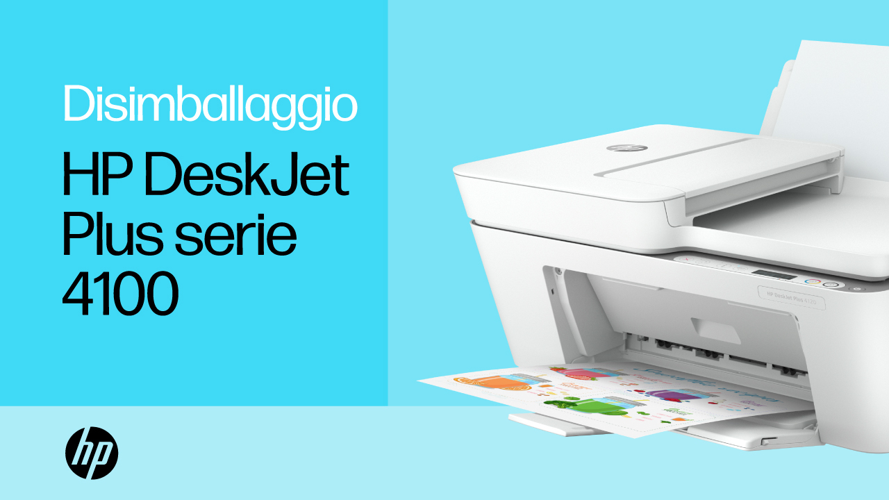 HP DeskJet Plus 4122 All-in-One Printer Installazione | Assistenza HP®
