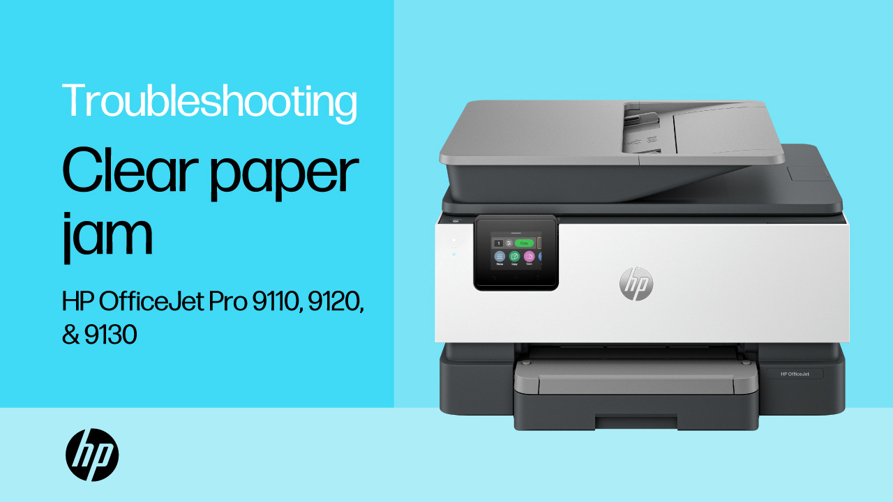 HP OfficeJet Pro 9120 Printers - 'Paper Jam' error | HP® Support