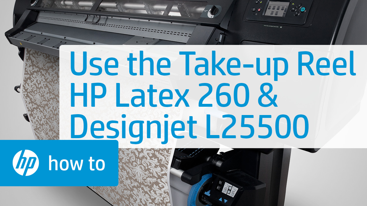 HP Designjet L25500 Printer Series - Use the take-up reel | Soporte HP®