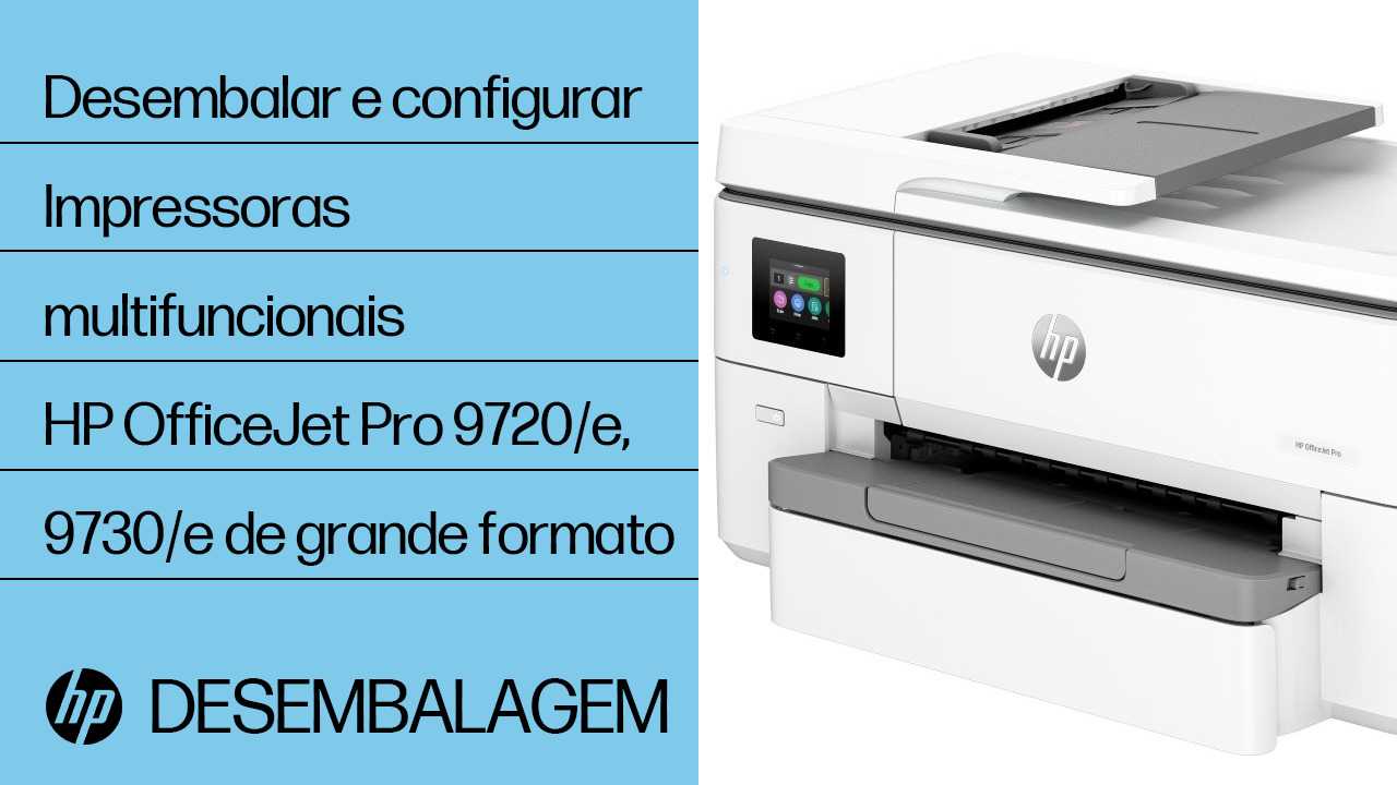 Impressoras HP OfficeJet Pro 9720 e 9730 - Configurar a impressora pela ...