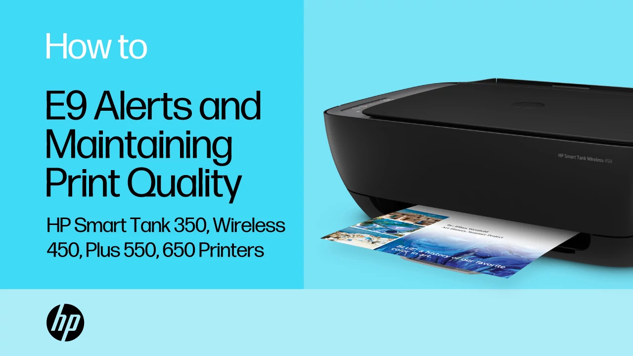 HP Smart Tank 450 Printers - 'E9' Error (Ink System Maintenance) | HP® サポート