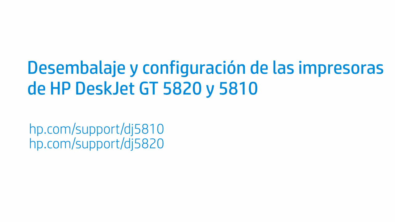 Todo-en-Uno HP DeskJet GT 5820 : configuración | Soporte de HP®