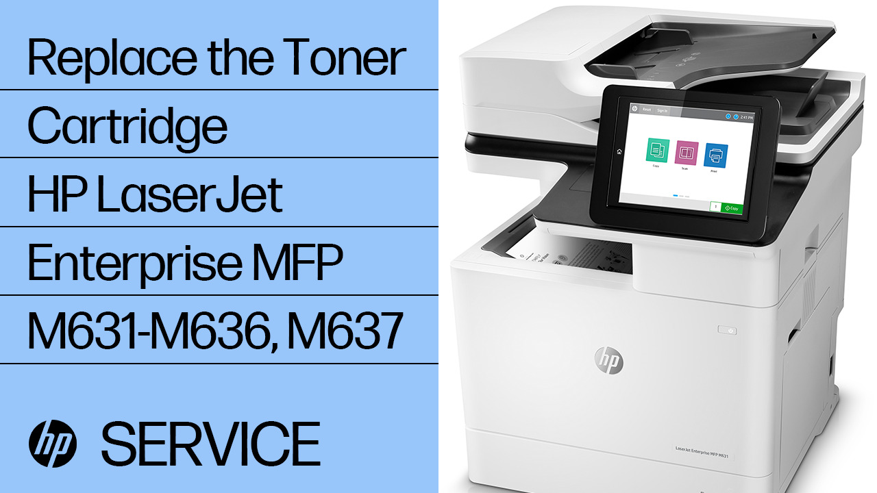 HP LaserJet E62555-E62575, E62655-E62675 - Replace the toner cartridge ...