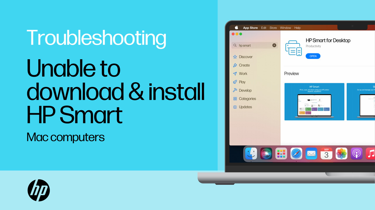 Unable to download and install the HP Smart printer app | HP® Support