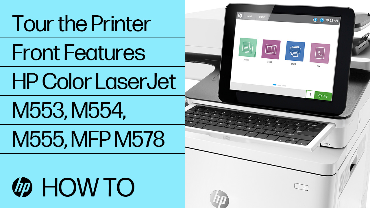 HP Color LaserJet Enterprise M552, M553, M554, M555 - Printer views | HP® Support