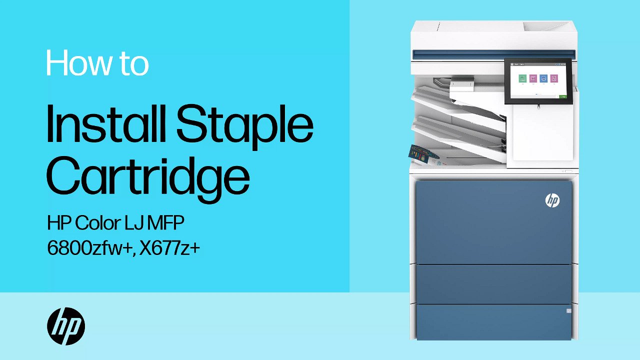 HP LaserJet Enterprise MFP - Replace the staple cartridge (stapler ...