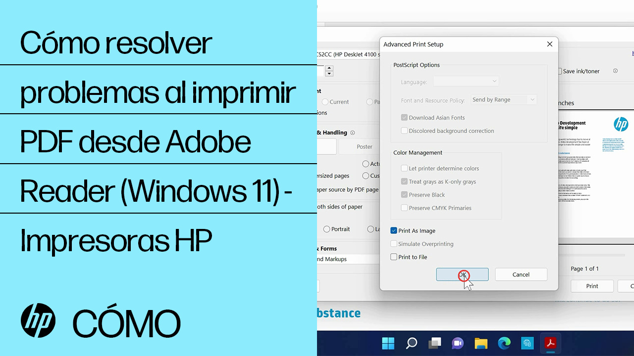 Impresoras HP - No pueden imprimir archivos PDF desde Adobe Reader ...