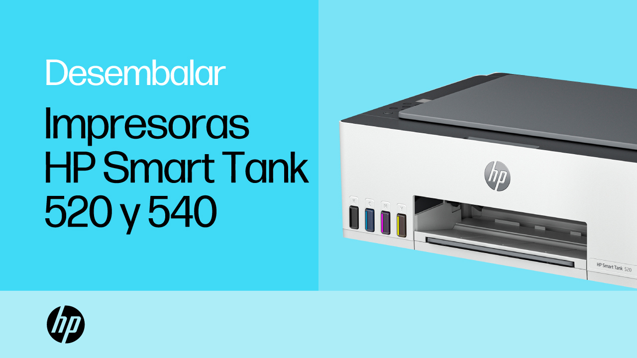 Desembalaje y configuración | Impresoras HP Smart Tank 520 y 540