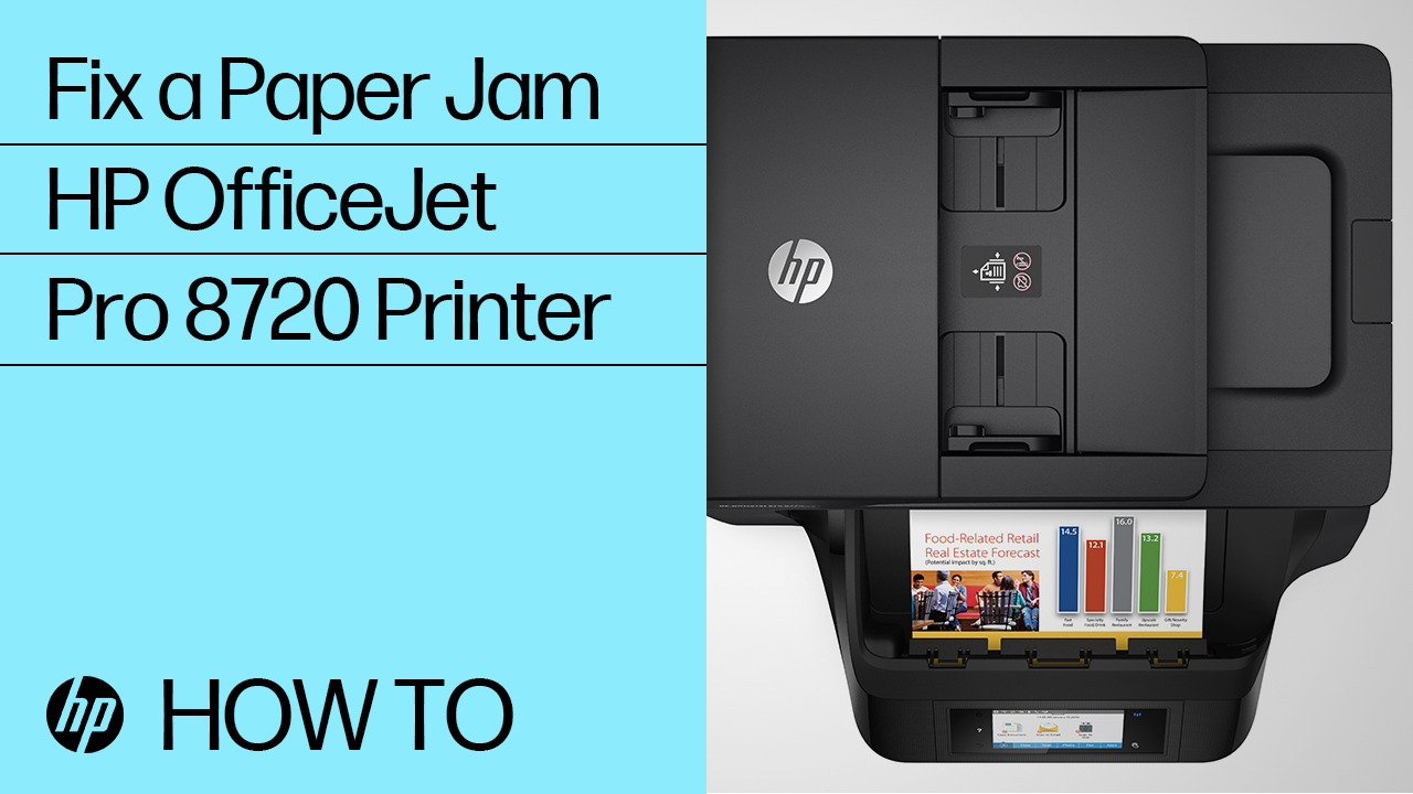 HP OfficeJet Pro 8720, 8730, 8740 printers - Paper Jam error | HP® Support