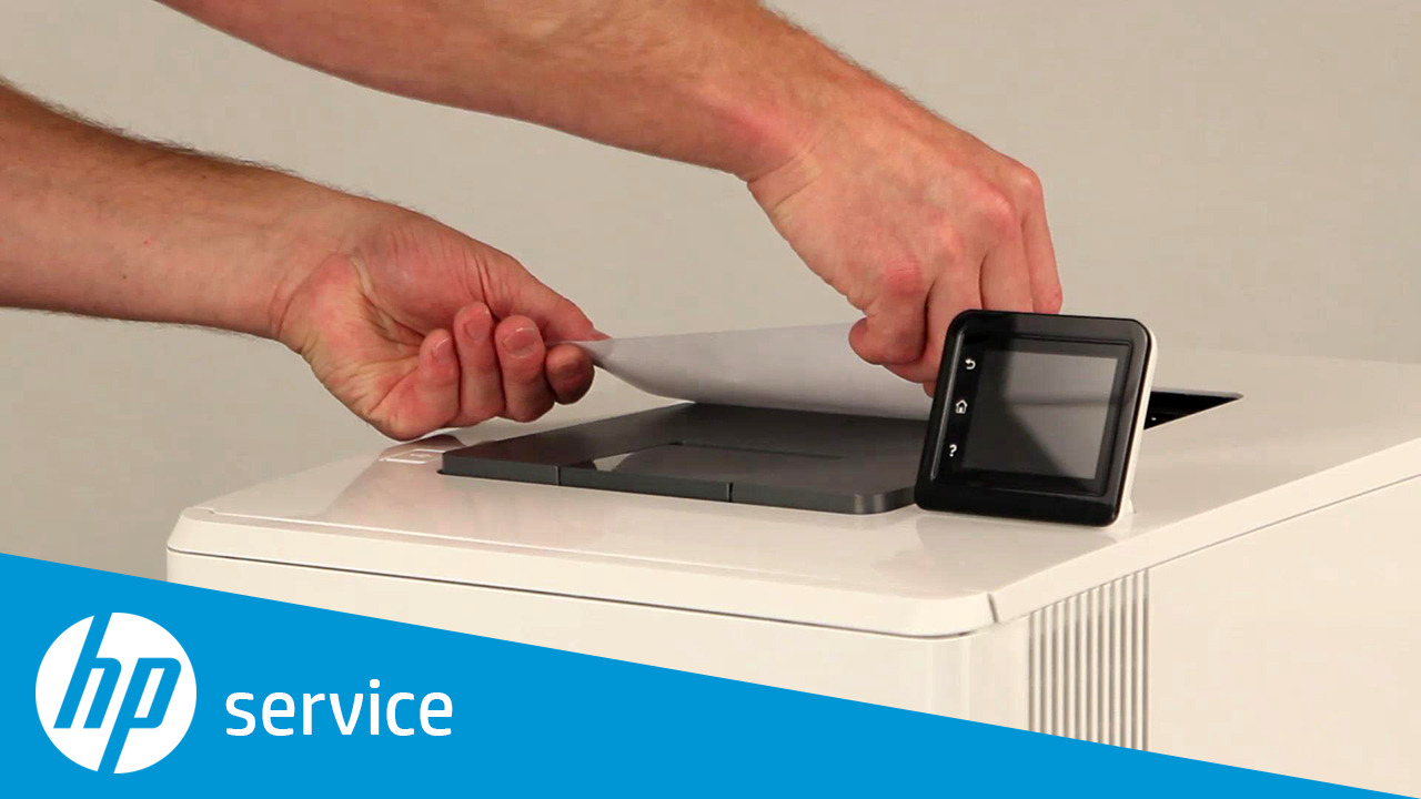 HP Color LaserJet Pro M452 - Clear paper jams in the output bin | HP ...
