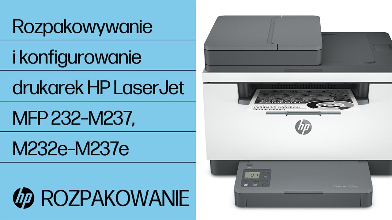 Drukarki HP LaserJet MFP M232-M237 – Pierwsza konfiguracja drukarki | Wsparcie HP®