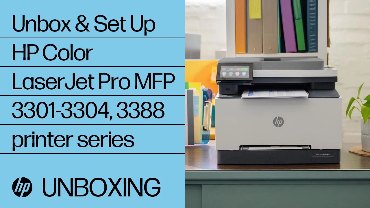 HP Color LaserJet Pro MFP 3301-3304 3388 Printer Series Setup | HP® Support