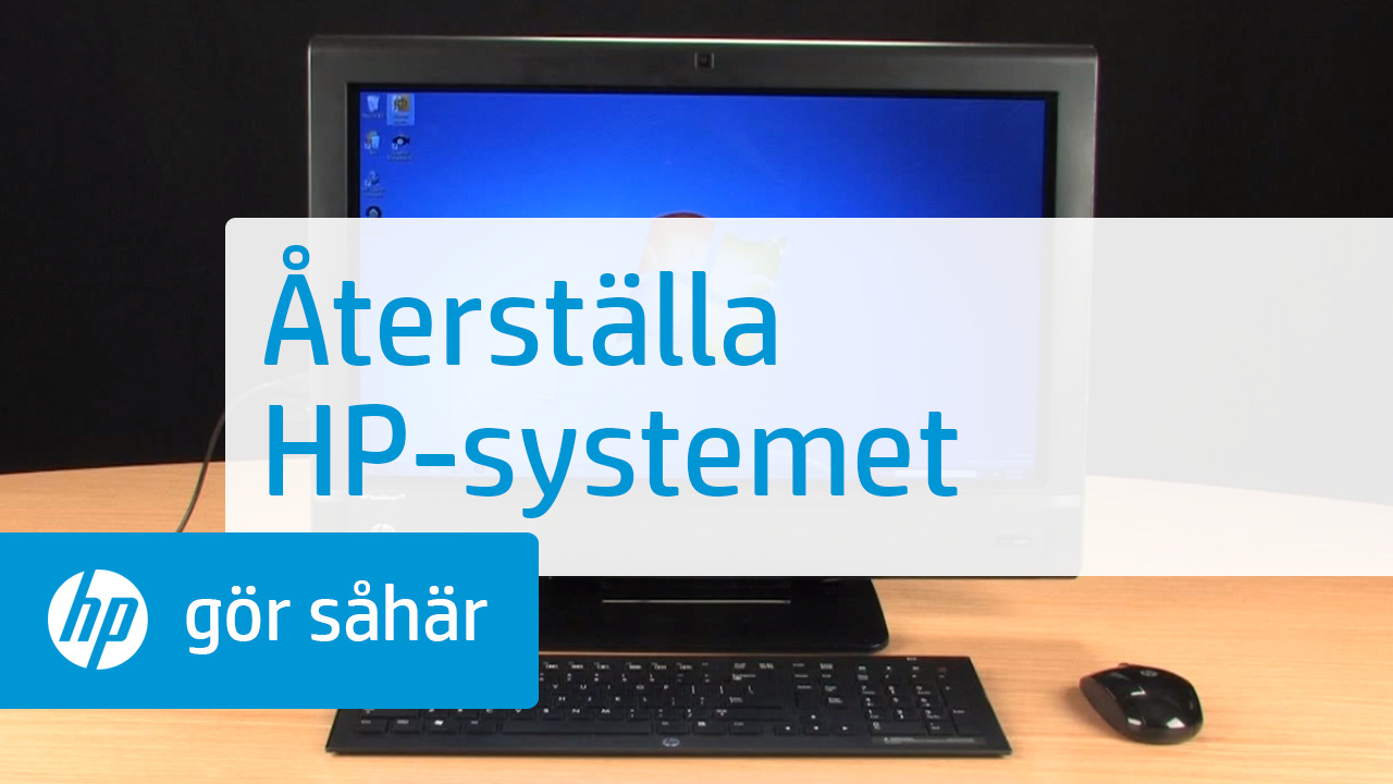 Systemåterställning för HP:s datorer och bärbara datorer för Windows ...