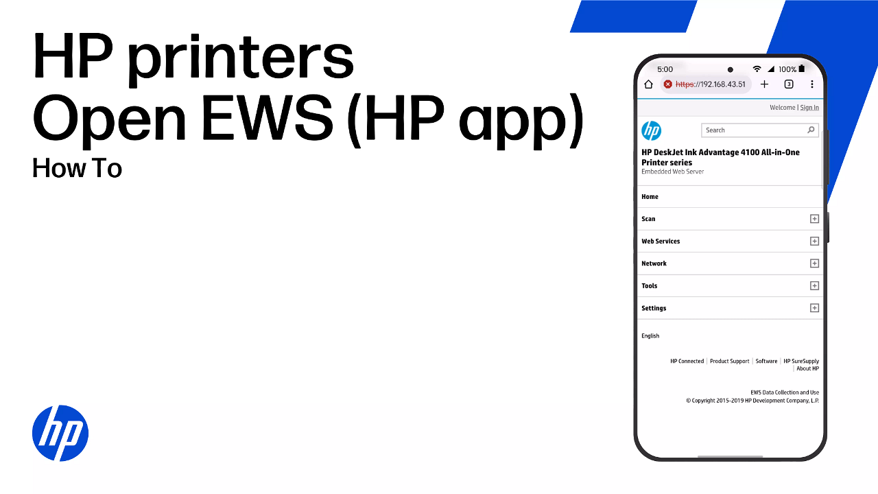 Use the HP printer Embedded Web Server (EWS) | HP® Support