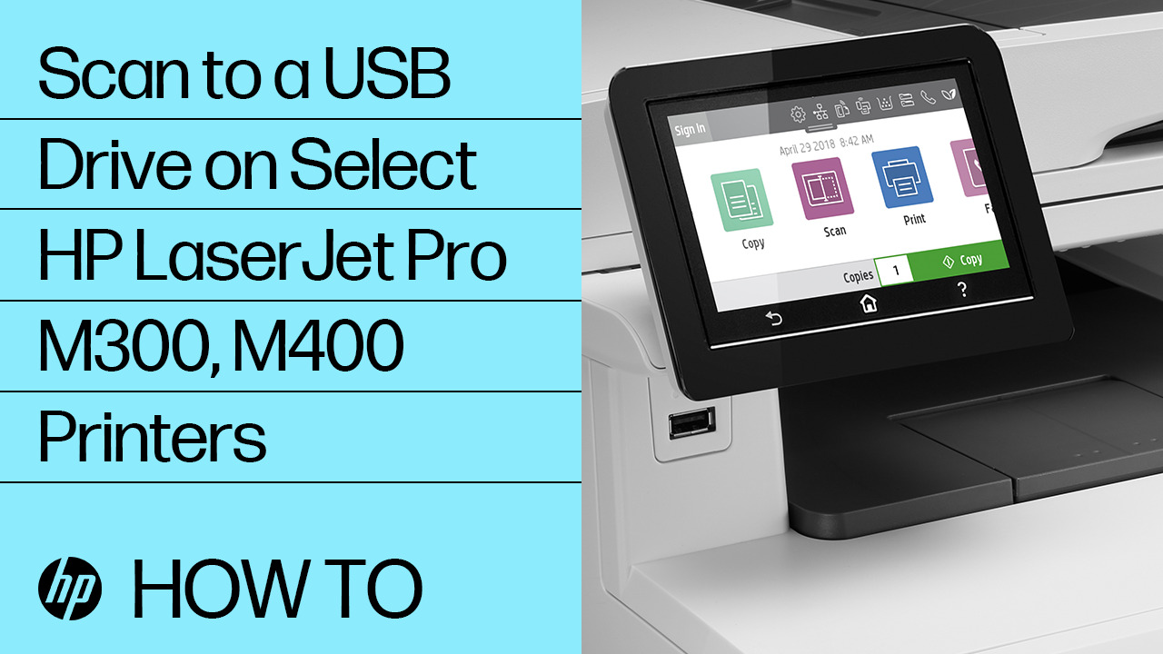 HP LaserJet Pro MFP - Scan to a USB flash drive | undefined
