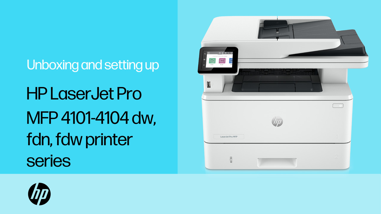 HP LaserJet Pro MFP 4101-4104 - Setting up the printer | HP® Support